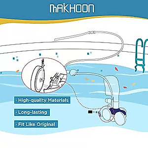 MAKHOON Large Wheel Complete with Tire Bearings Replacement for Polaris Zodiac 280 (Not Compatiable with Polaris 360 380 Model Pool Cleaner)