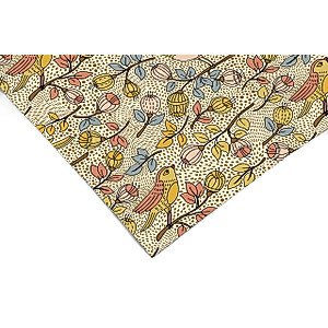 Vintage Floral Bird Contact Paper | Peel And Stick Paper | Shelf Liner | Drawer Liner 1438 12in x 24in (2ft)
