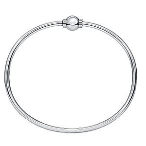 Lighthouse Creations The Traditional Sterling Silver Single Ball Threaded Bracelet from Cape Cod, 7"