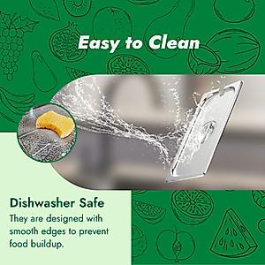 HECMAC 6-Pack 1/3 Size Slotted Hotel Pan Cover,Stainless Steel Solid Steam Table Catering Food Pan Lid with Handle