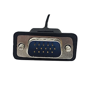 CERRXIAN 1ft VGA SVGA 15 Pin HD15 Male to Male Adapter Video Monitor Cable for PC Laptop TV Porjector(mm)