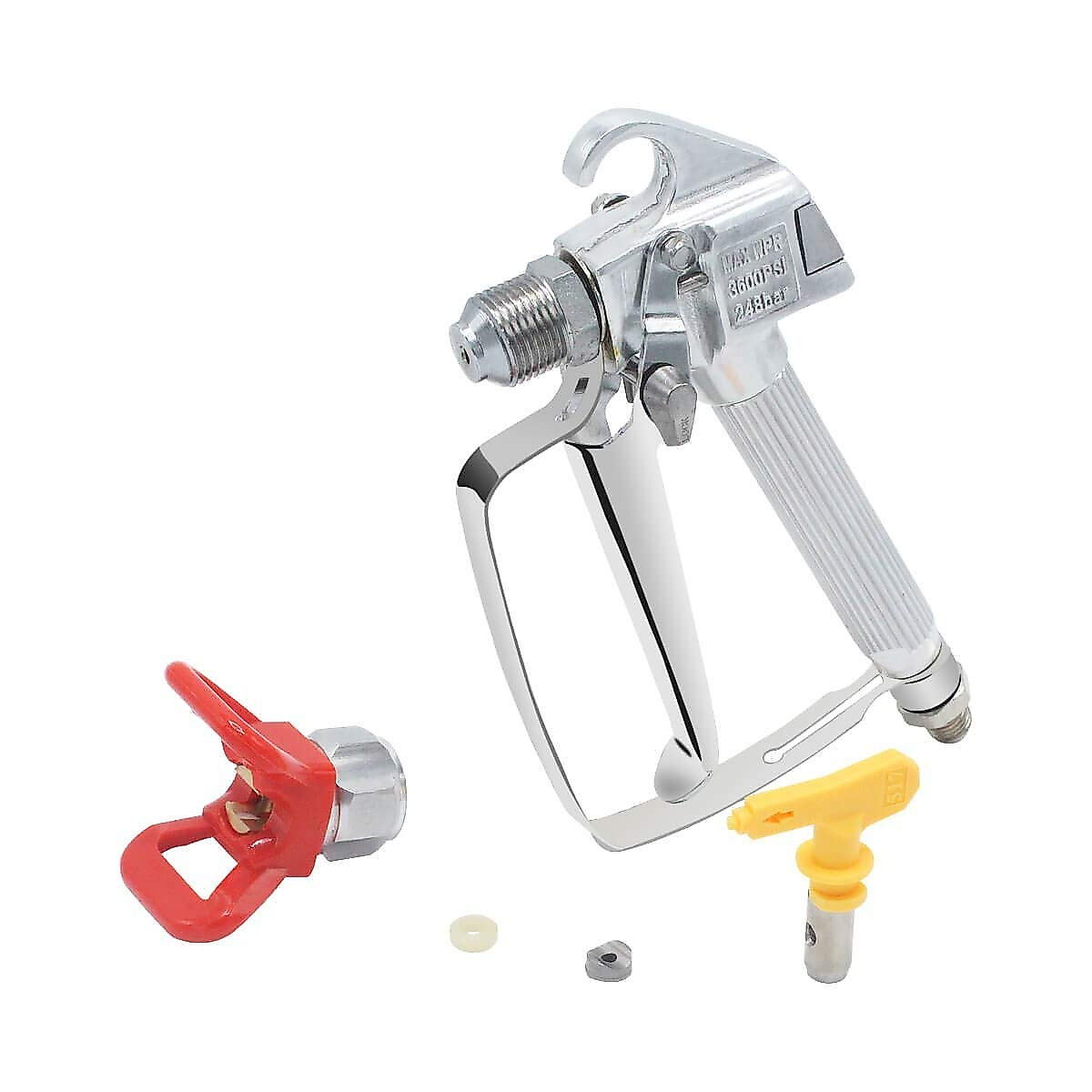 Airless Spray Gun High Pressure with 517 Tips and tip Guard,2 x Airless Paint Spray Gun Filter