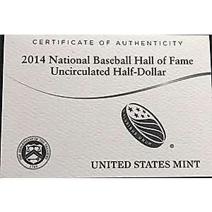 2014 D Baseball Hall Of Fame Comes in original US mint Box Half Dollar Brilliant Uncirculated US mint