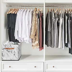 AUUXVA Storage Cube Bin Abstract Line Marble Texture Large Storage Cube Basket 13×13In, Collapsible Storage Bin With Handles, Fabric Storage Box For Closet Shelves Nursery Toys Home Organization