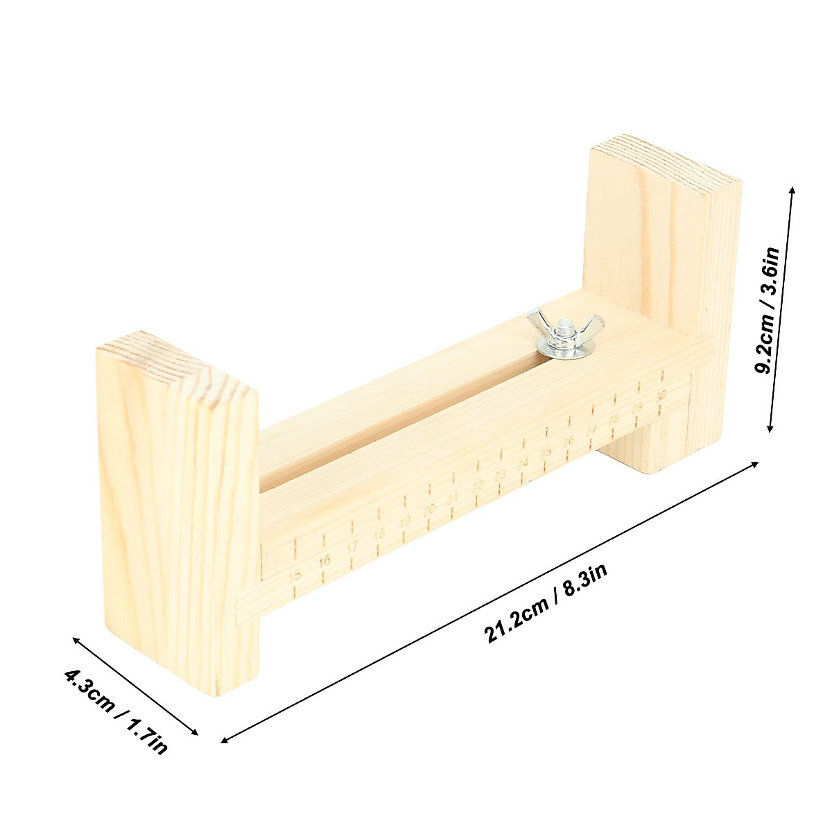 CHICIRIS Wood Bracelet Jig, Paracord Jig Bracelet Maker U Shape Metal Clips Adjustable Hand Rope Making Tool with 2 Clamp, DIY Wristband Rope Knot Braided Fixing Tools for Twisting Knitting