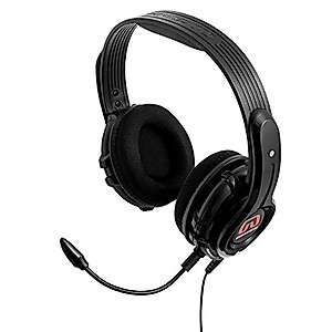 IO CREST GamesterGear PC PS4 Xbox One Stereo Over-Ear Gaming Headset, Online Chat, Headphone with Detachable Micophone - iPad Mobile Tablet Mac