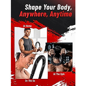 Zenooze's Power Twister Flex Bar, The Ultimate Upper Body Exercise Equipment for Strengthening Your Chest Workout, Shoulders,Biceps, Arms, Forearm Strengthener, Resorte para Hacer Ejercicio