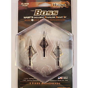 Wasp Archery Products Boss SST 4-Blade 100 grain Broadhead