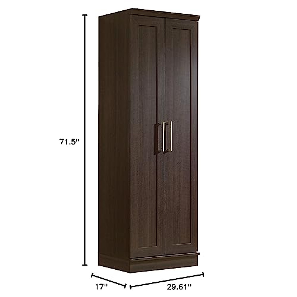 Sauder HomePlus Storage Cabinet, Dakota Oak Finish & 419496 Miscellaneous Storage Storage Cabinet, L: 29.375" x W: 16.125" x H: 71.125", Cinnamon Cherry Finish