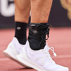 Shock Doctor 849 Ultra Gel Lace Up Ankle Support, X-Large, Black