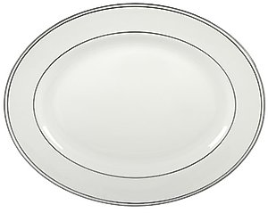 Lenox Federal Platinum Bone China Oval Platter, 13-in -, White