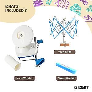 Yarn Ball Winder and Umbrella Swift (with Skein Holder) Basic Combo Set