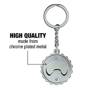 Scooby-Doo Ruh Roh Keychain Chrome Plated Metal Pop Cap Bottle Opener