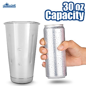 eHomeA2Z Malt Cup Stainless Steel Ice Cream Milkshake Commercial Grade 30 oz (1)