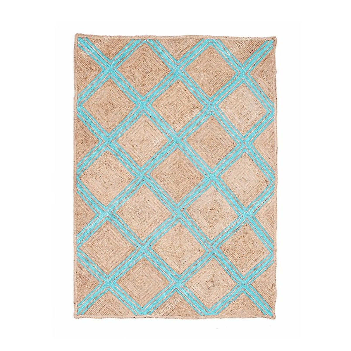 Narayan Rug Natural Jute Hand Braided Diamond Pattern Rug Bohemian Rug Decor Rug Handwoven Rug Custom Rug Decorative Rug