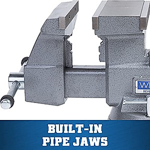 Wilton 8" Reversible Bench Vise, 9-1/4" & 14-1/2" Jaw Opening, 360° Swivel Base (4800R)