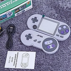 Data Frog SF2000 Handheld Arcade Game Console for Kids Adults, 3-inch IPS Screen Retro Video Gaming Console, Dual-core CPU Dual-Player Mode Video Game Console