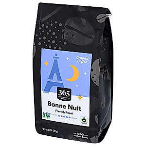 365 by Whole Foods Market, Coffee French Roast Bonne Nuit Ground, 10 Ounce