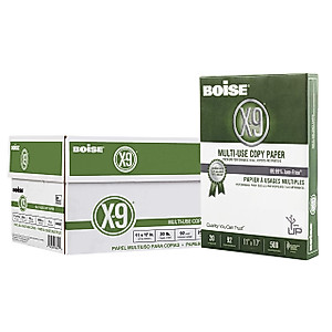 Boise OX-9007 X-9T Multipurpose Paper, 20-lb., 11 x 17, 2,500 Sheets/ream