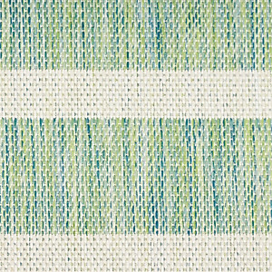 Nourison Positano Indoor/Outdoor Blue Green Ivory 8' x 10' Area Rug, Easy Cleaning, Non Shedding, Bed Room, Living Room, Dining Room, Backyard, Deck, Patio (8x10)