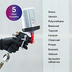 3M PPS (Original Series) Paint Spray Gun Cup Lids and Liners Kit, 16000, Standard, 22 oz, 200-micron Filter, Use w/ Paint Gun for Cars, Furniture, Home, 50 Disposable Lids and Liners, 20 Sealing Plugs, Factory