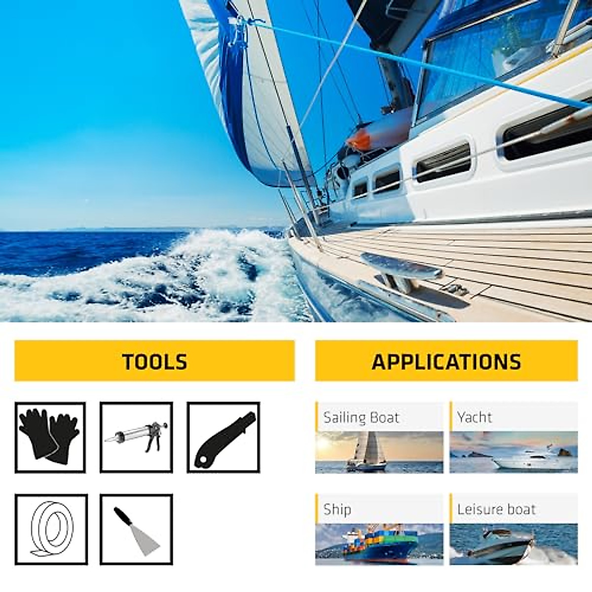 Sikaflex-291, Black, General all-purpose fast cure marine adhesive and sealant. Polyurethane sealant for boats, 10.1 fl. oz Cartridge