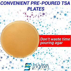 Tryptic Soy Agar (TSA) Plates by Evviva Sciences - Prepoured TSA Petri Dishes - Excellent Product and Performance - Top Science Kit for Science Fair Projects- Intended for Ages 15 & Older
