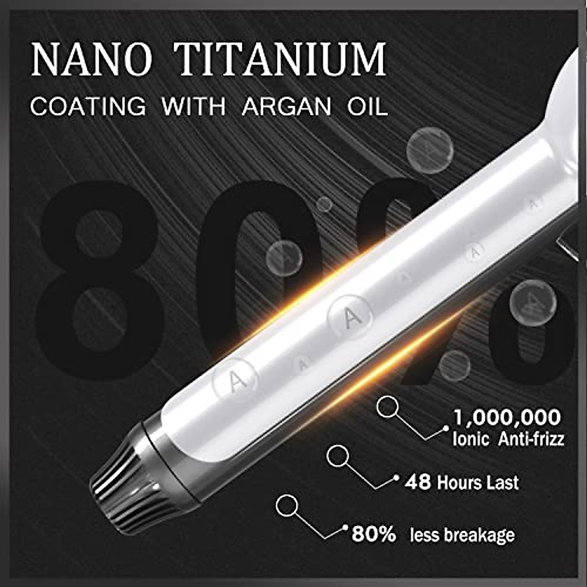 Keragard Curling Iron,Hot Tools Curling Iron with Ceramic Long Barrel,Curling Iron 1 1/2 Inch with Fast Heat Up Dual Voltage,LCD Display,22 Heat Setting for Long & Short Hair,Auto-Off(1.5 inch)