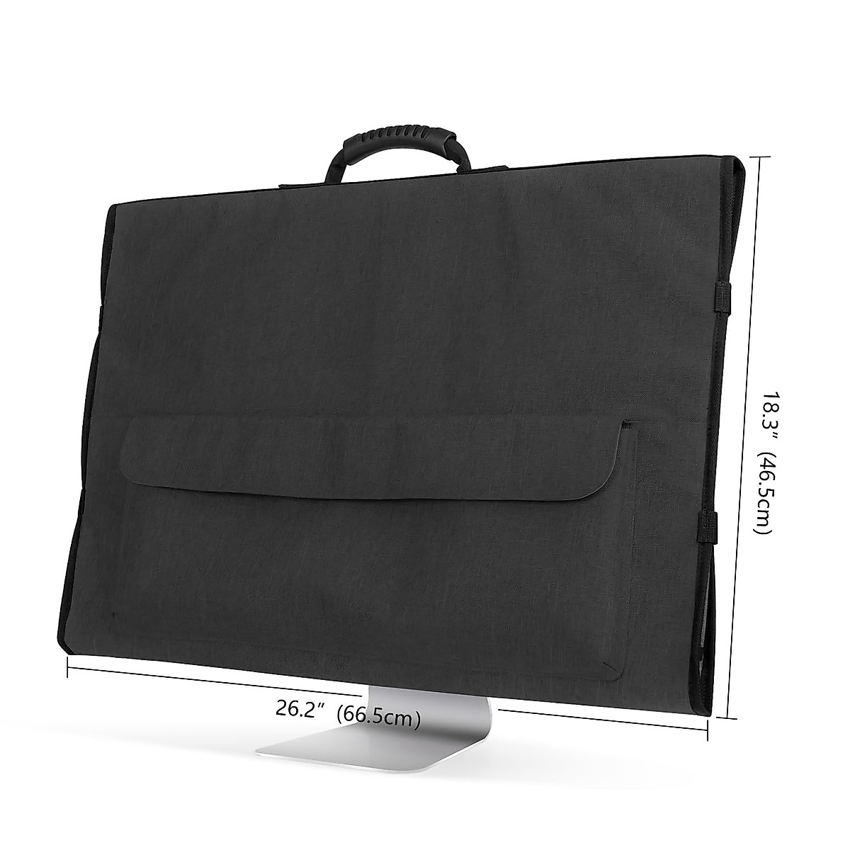 CURMIO Travel Carrying Bag Compatible for Apple 27" iMac Desktop Computer, Protective Storage Case Monitor Dust Cover Compatible with 27" iMac Screen and Accessories, Black, Patent Pending