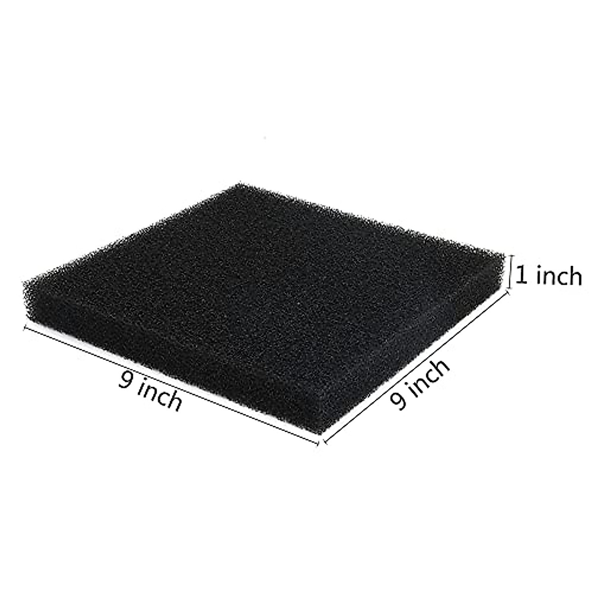Aquafa Aquarium Sponge Filter Media Pad 9 x 9 x 1 inch, Cut to Fit Biochemical Filter Bio Foam Pad, 2 Pcs