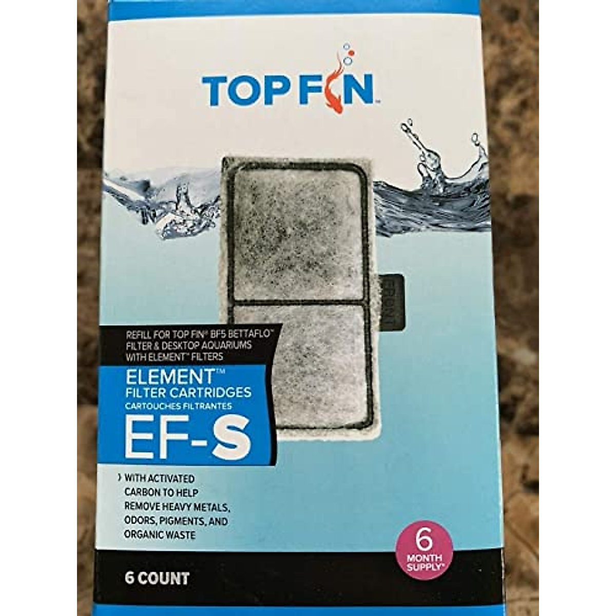 Top Fin Тор Fіn Fіsh Тank Еlеmеnt Fіltег Сaгbоn Сaгtгіdgеs ЕF-S 6 Моnth Suррlу 2.1 х 3.7