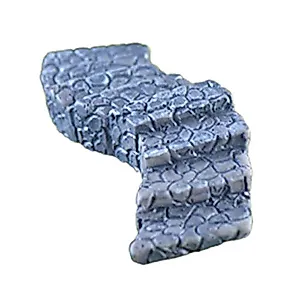 Mggsndi Miniature Fairy Garden Accessories Stairs Stone Steps Figurine Bonsai Ornament for Garden Doll House Decoration Grey