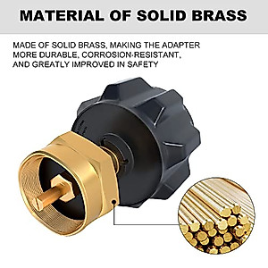 XGGYA Propane Refill Adapter 1 lb,Fill 1lb Bottles from 20lb Tank,Easy Fill Propane Lp Gas Tank Coupler Tool,Solid Brass Fittings for QCC1/Type1 Propane Tanks