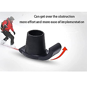 Walker Ski Glides, for1 1/8 Inch Tubes,Pop and Glide Easy Use Walker Skis, Heavy Duty Coaster Skis for Medical Walkers,Black (2)，QingTD