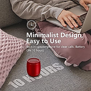 INSMY Small Bluetooth Speaker, Mini Portable Wireless Speaker, Punchy Bass Rich Audio Stereo Pairing, Handheld Pocket Size 10H Playtime Built in Mic for Hiking Biking Gift Laptop Tablet