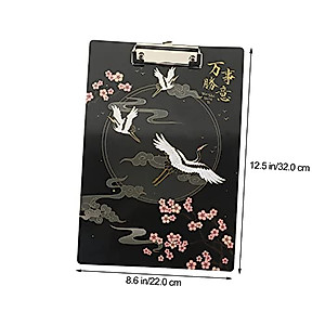 STOBOK 3pcs Acrylic Sheet Writing Support Board Nurses Clipboards Pencil Sketch Clipboard A4 Clipboard Exam Paper Clips File Storage Clip Black Light Backing Plate Nurse Clipboards