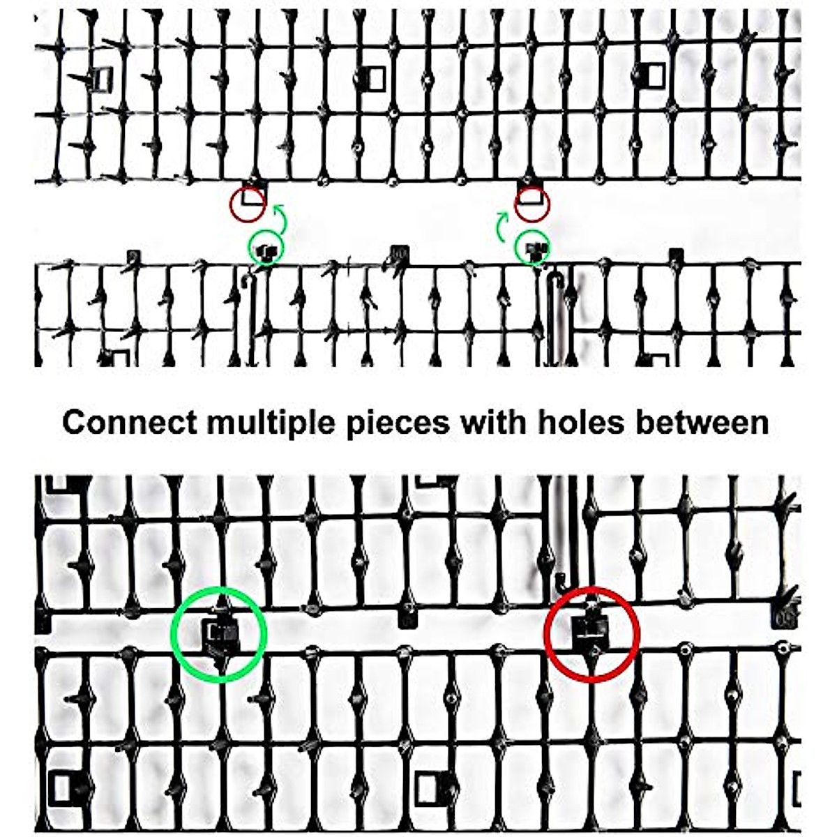 OCEANPAX Scat Cat Mat with Spikes Prickle Strips Digging Stopper Pest Repellent Spike Deterrent Mat, 78 x11 inch and 8.47 X 6.3inch(12Pack)