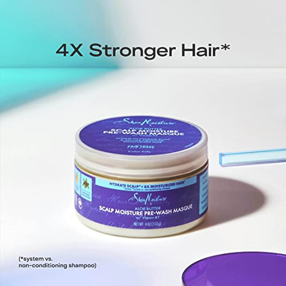 SheaMoisture Scalp Moisture Hair Masque Aloe Butter & Vitamin B3 Pre-Wash Hair Care with A boost Of Hydration To Hydrate Scalp + Moisturized Hair 4oz