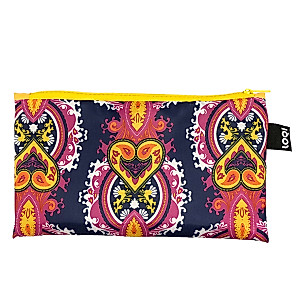 LOQI A71207c Zip Pockets (Set of 4), Exotic Travels