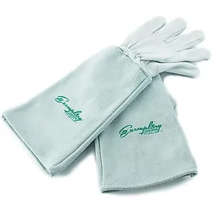 Rose Pruning Gloves for Men and Women - Thorn Proof Goatskin Leather Gardening Gloves with Gauntlet (Medium)