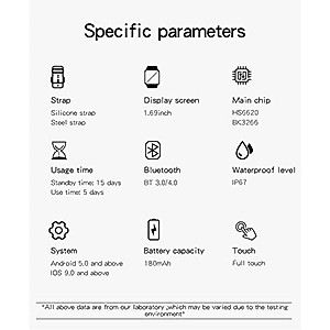 Yanvan Smart Watch for Men Women, Full Touch Screen Waterproof Activity Tracker Watch, Outdoor Sport Watches, Blood Oxygen Heart Rate Sleep Monitor (Silver)