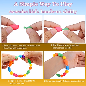 YFZYT Snap Pop Beads for Girls Toys, 550+ Pcs Jewelry Making Kit for Toddlers 3 4 5 6 7 Year Old, Kids Pop Beads Art and Craft Kit DIY Hairband Bracelets Necklaces Rings Toys Birthday Christmas Gifts