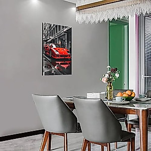 Car Poster Ferrari F40 Supercar Posters Racing Car Canvas Wall Art For Boy's Bedroom SuperCar Wall Decor Frame-style 16x24inch(40x60cm)