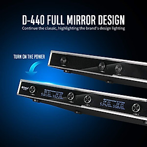 D Debra UHF 4-Channel Wireless Microphone System with 4 Cordless Mics, Auto Connect - 300ft Long Transmission Stable Signal for Karaoke, Parties, Church, Wedding (D-440,4 Handheld)