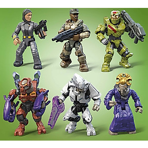 MEGA Halo Action Figure Building Toys Set, 20th Anniversary Character Collector Pack with 352 Pieces, 20 Poseable Articulation Figures, Kids or Adults (Amazon Exclusive)