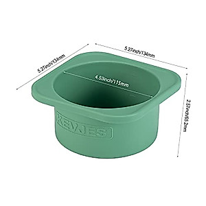 KEVJES Stackable Silicone Artisan Pizza Dough Proofing Boxes Proving Containers with Lids pizza making accessories-5pack-500ml portion (Green)