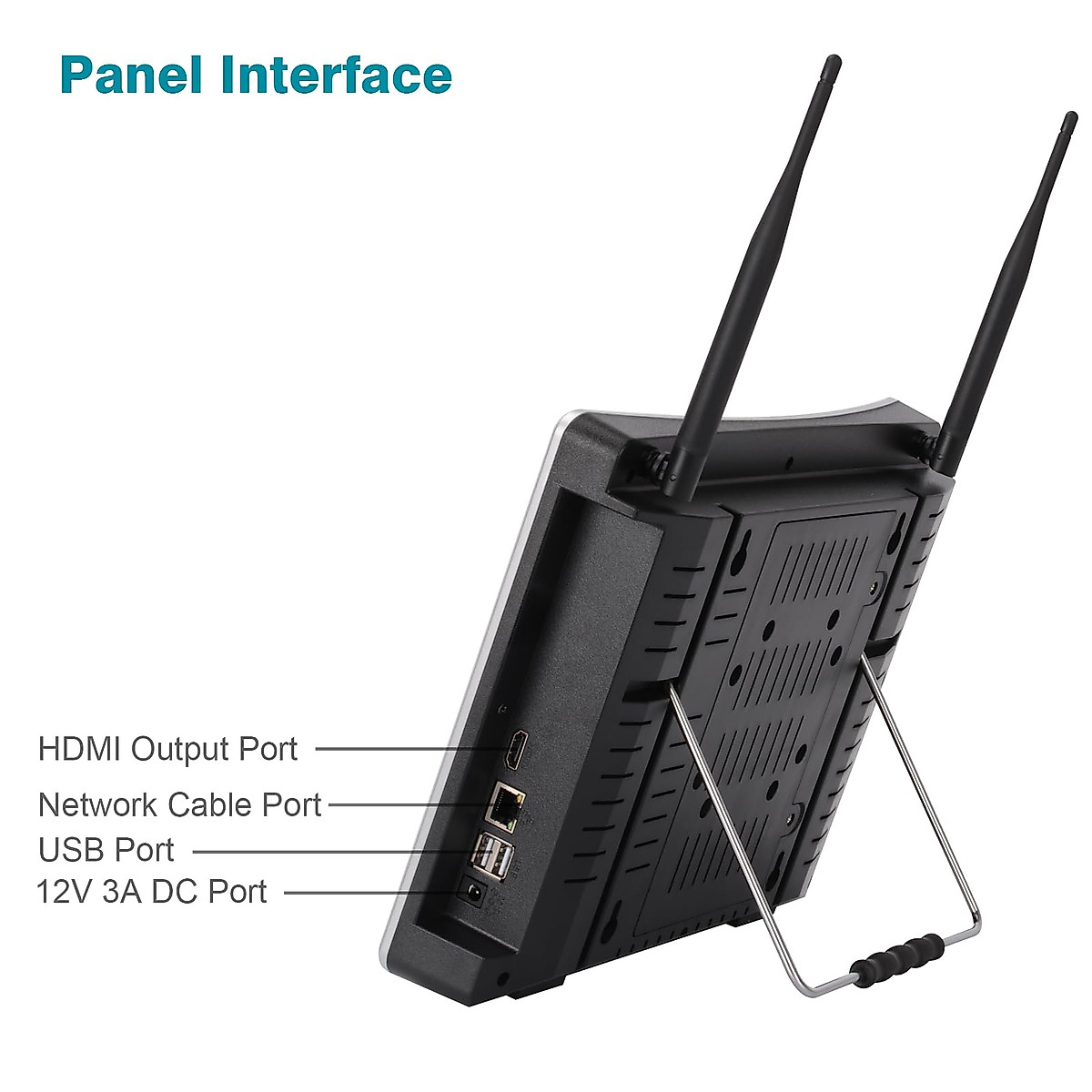 Cromorc Wireless Security Camera System 12.5" Monitor,Home Business Surveillance Expandable 10CH NVR,4pcs 5MP Outdoor Indoor Night Vision 1-Way Audio Camera,Human Detection 3TB HDD