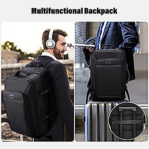 HOMIEE Carry On Luggage 22x14x9 Airline Approved Travel Laptop Backpack, 50L Expandable Suitcase Extra Large Daypack Weekender Overnight Duffel Bag Fits 17.3/18 Inch Computer