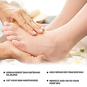 Best Moisturizer for Dry Skin on Feet & Body | Sodium Boost Softening Oil | Natural Skincare Products for Women Men & Teens with Itchy Sensitive Combination Skin | Add to Bathtub Routine or Foot Spa