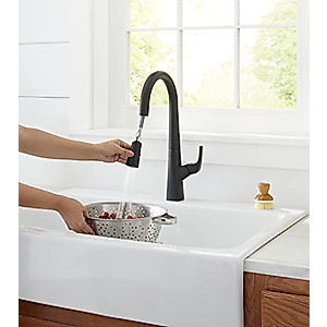 DANZE D454418BS Kitchen Faucet, Satin Black